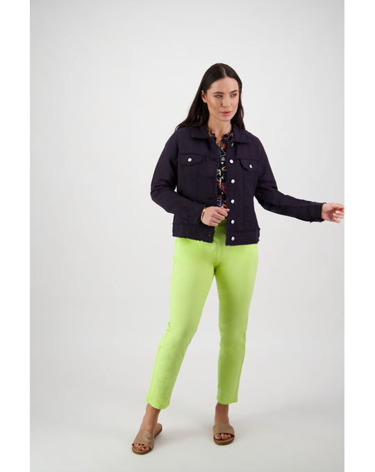 VASSALLI LINEN JACKET WITH FRAYED SEAMS - Jackets : Status Clothing ...