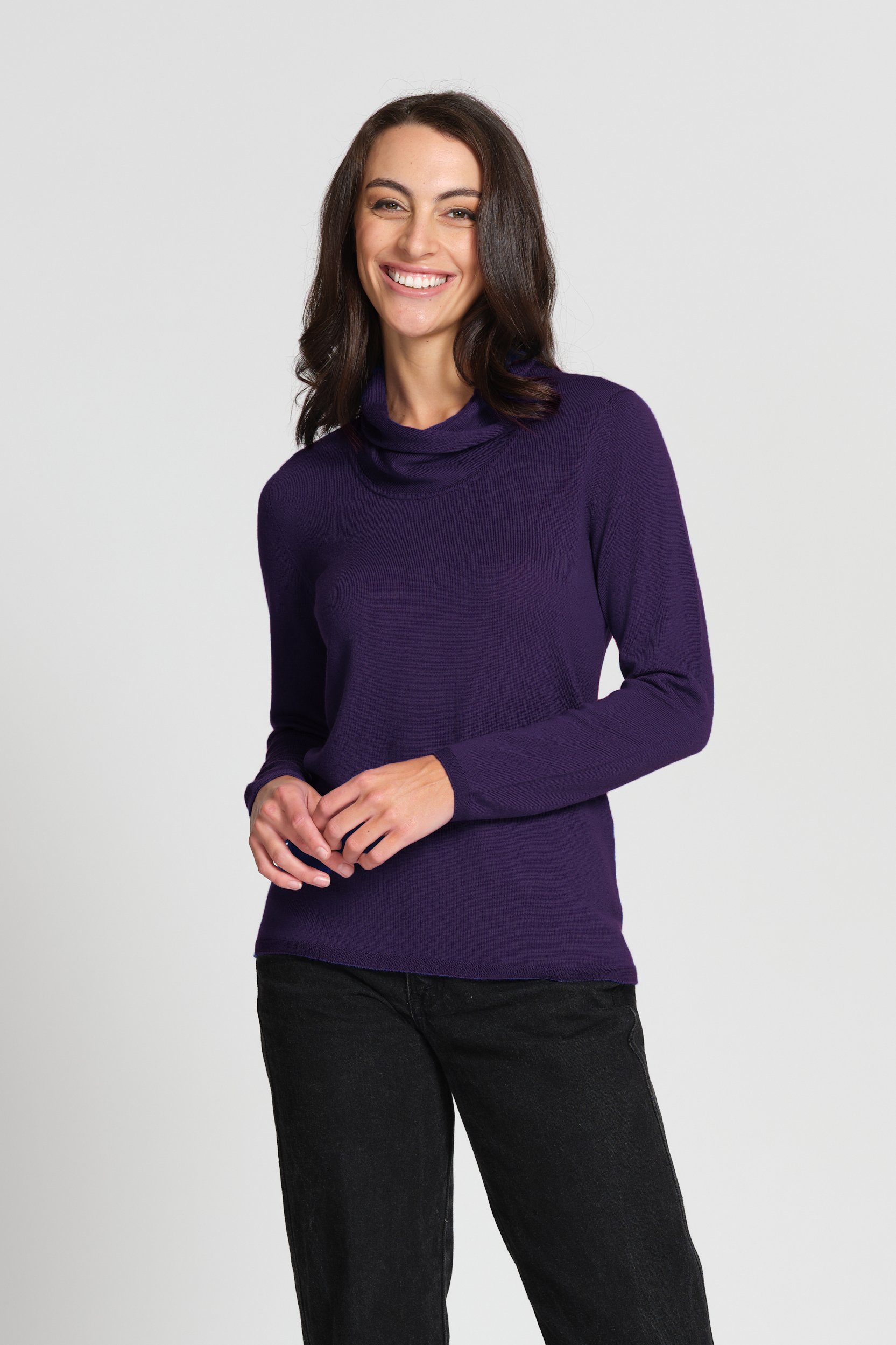 ROYAL MERINO L/S WRAP NECK SWEATER - Knitwear : Status Clothing - ROYAL ...