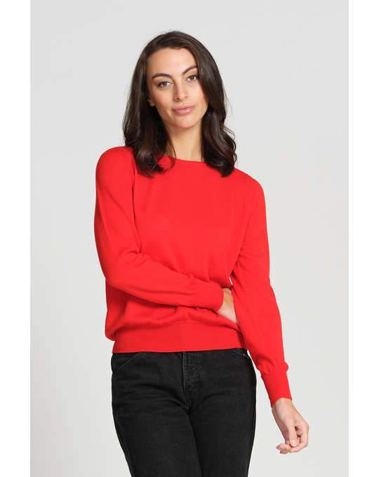 OPTIMUM SHORT EASY FIT ROUND NECK JUMPER WITH BOTTOM RIB - Knitwear ...